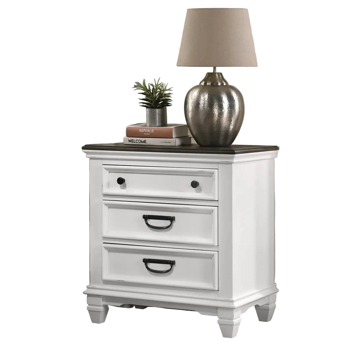 Clelane Wood 3-Drawer Nightstand – The Furniture Shop - Calgary